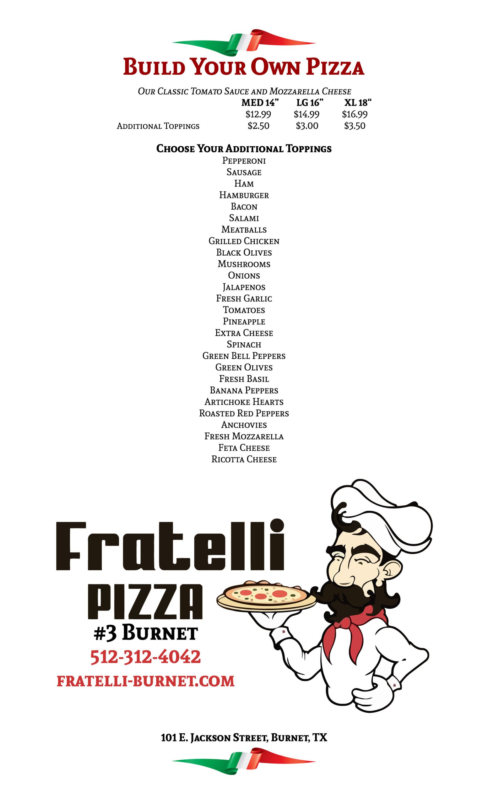 Fratelli Pizza Burnet ⋆ Fratelli Pizza